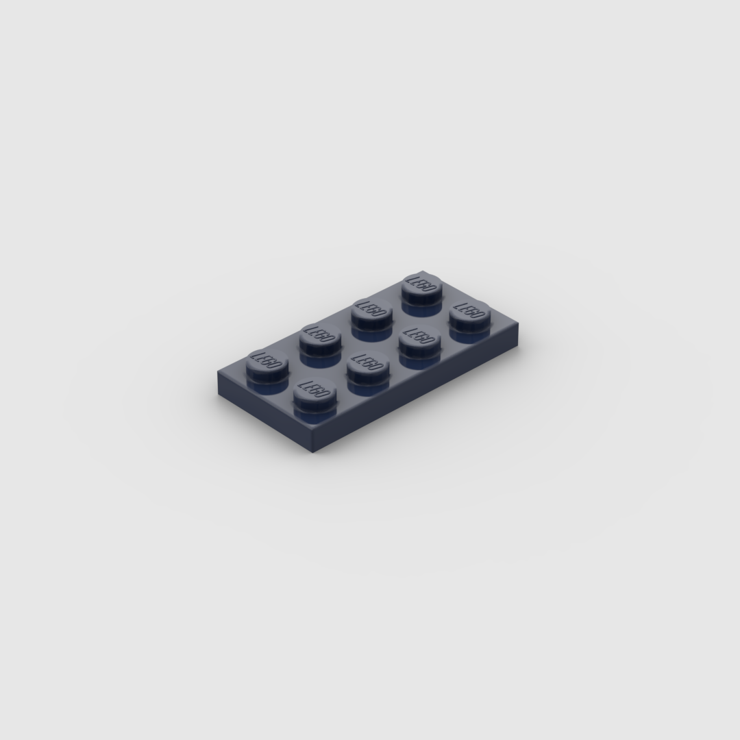 LEGO Part Dark Blue Plate 2x4 - Brick Land