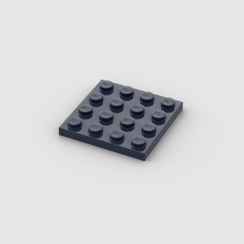 LEGO Part Dark Blue Plate 4x4 - Brick Land