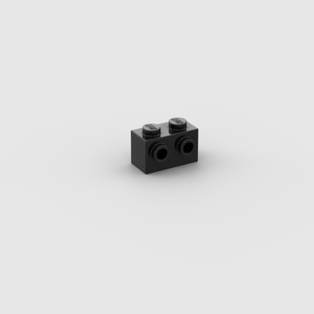 LEGO Part Brick Brick, Modified Modified 1 x 2 with Studs on 1 Side ...