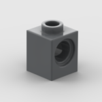 LEGO Black Brick Modified 1x1 with Stud on Side - Brick Land